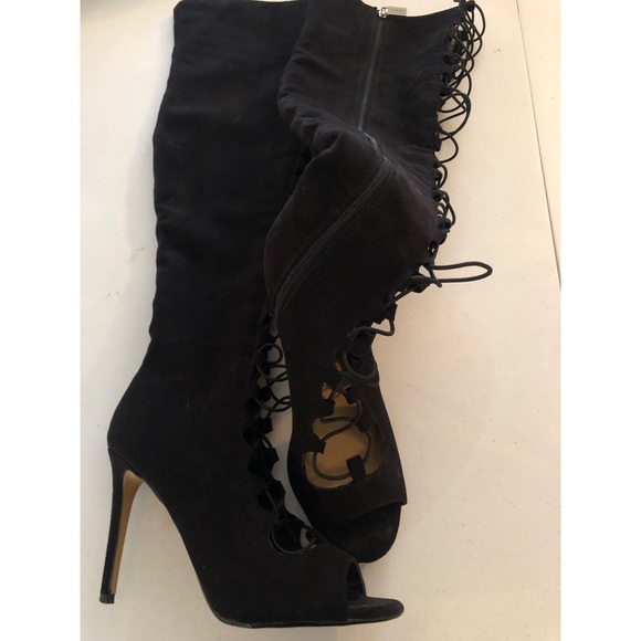 Express | Shoes | Suede String Up Boots | Poshmark